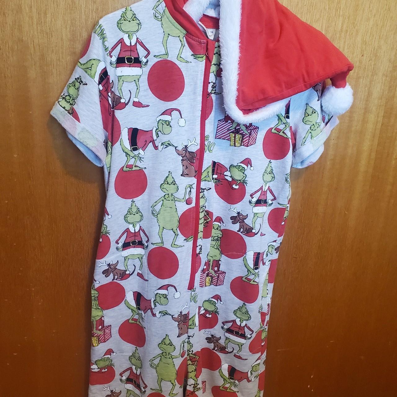 Girls size 14years peter alexander grinch onesie - Depop
