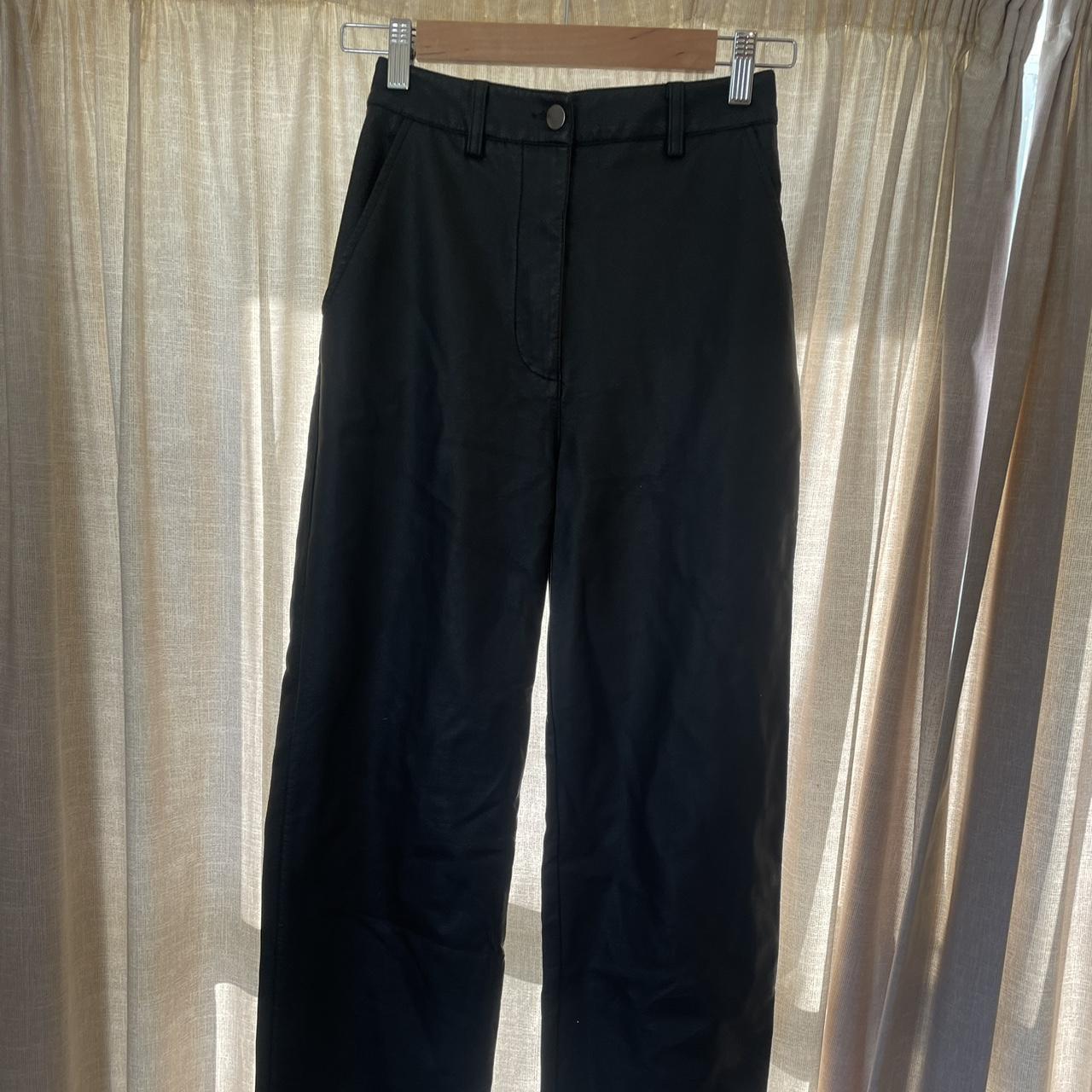 glassons leather pants straight leg fit hardly... - Depop
