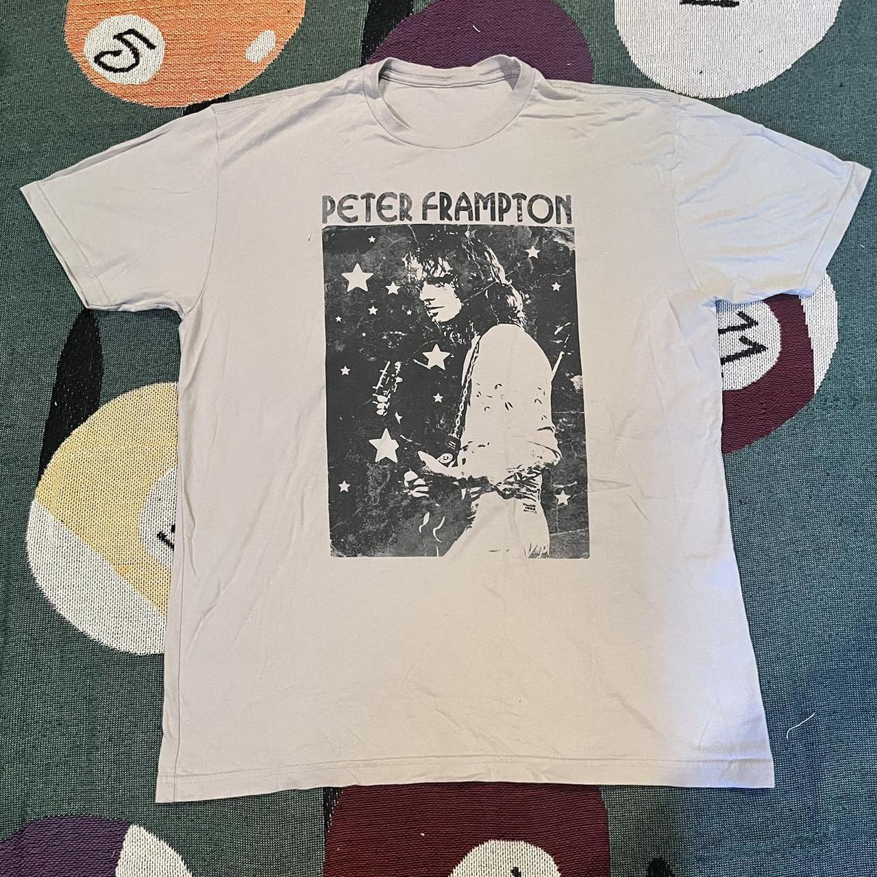 VINTAGE 2000’s PETER FRAMPTON CREAM TSHIRT SIZE LARGE - Depop