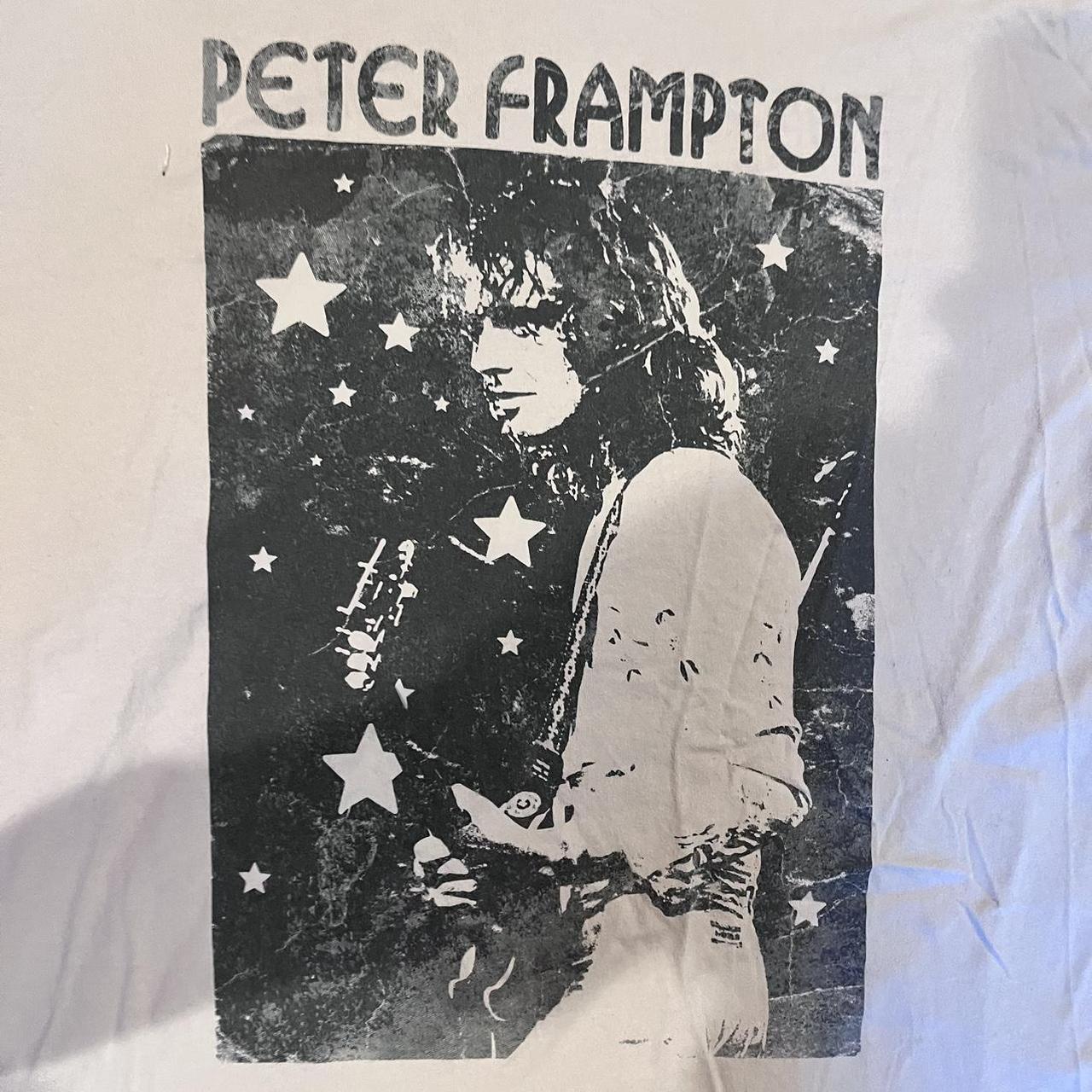 VINTAGE 2000’s PETER FRAMPTON CREAM TSHIRT SIZE LARGE - Depop
