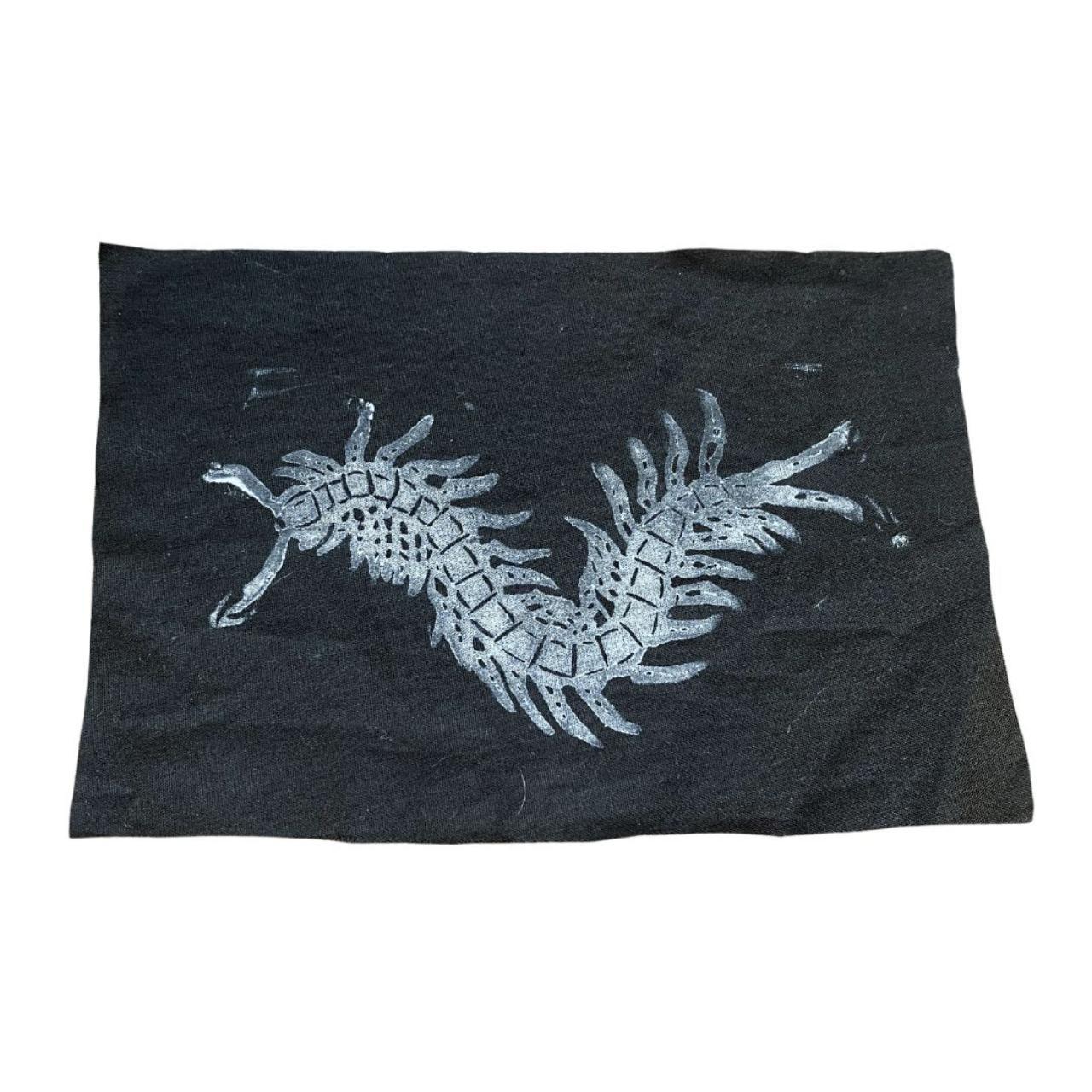 centipede block print patch on canvas. hand carved... | Depop