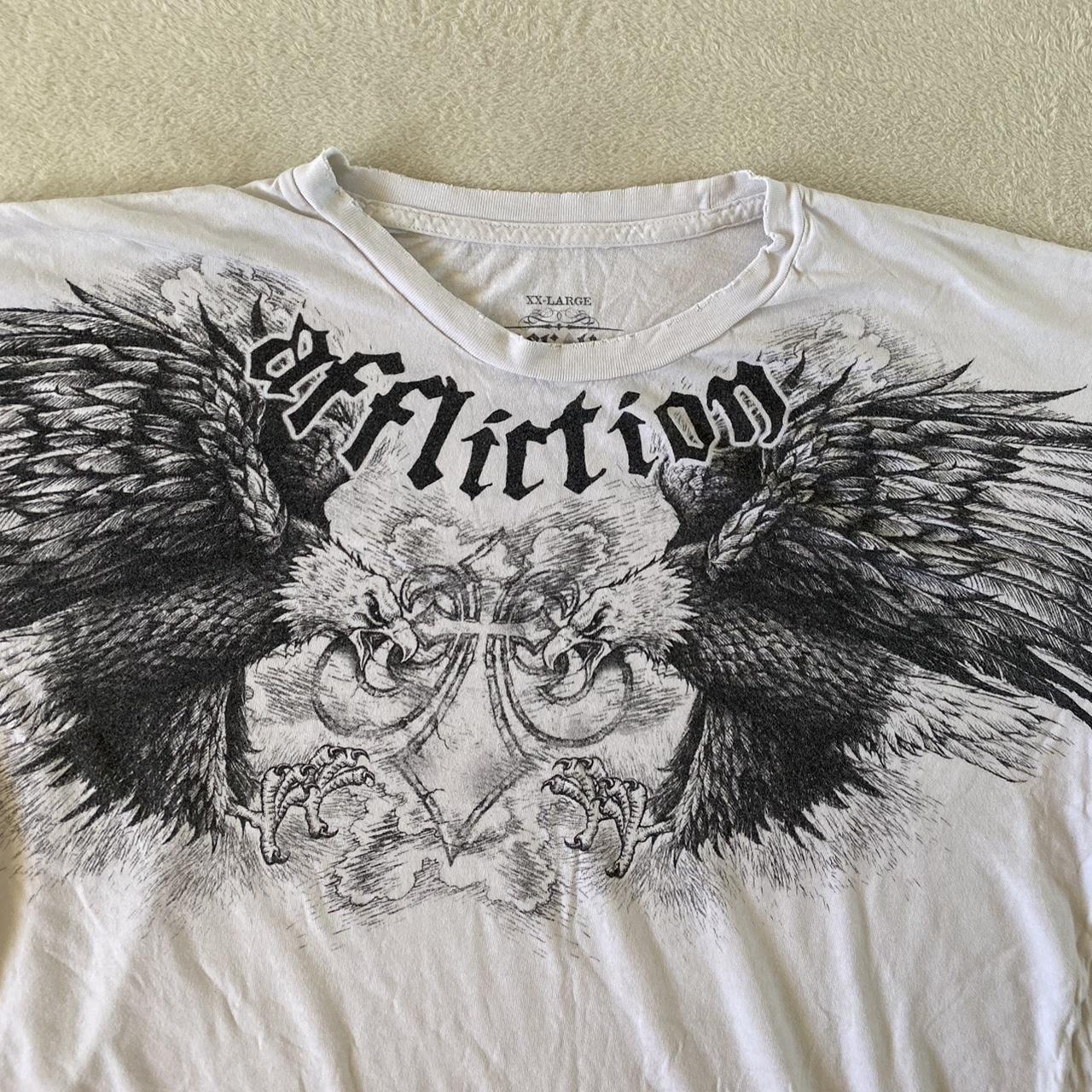 XXL white affliction randy couture sponsor with... - Depop
