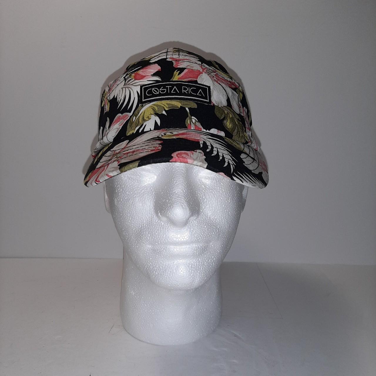 Costa Rica floral adjustable leather strapped hat NWOT - Depop