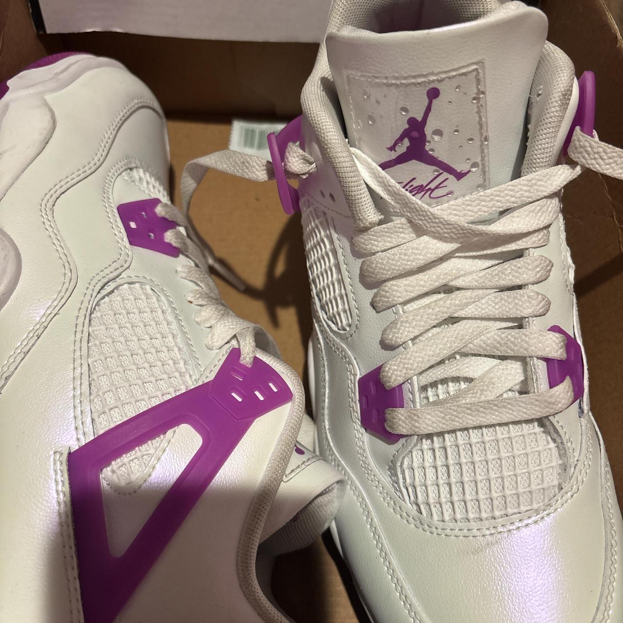 Hyper Violet Jordan 4s. Can fit 7 youth, 7 mens, 8.5... - Depop