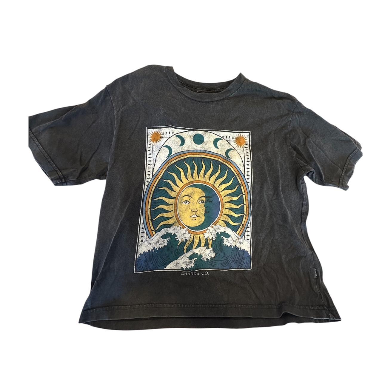 Ghanda sun and moon phases shirt Never worn,... - Depop