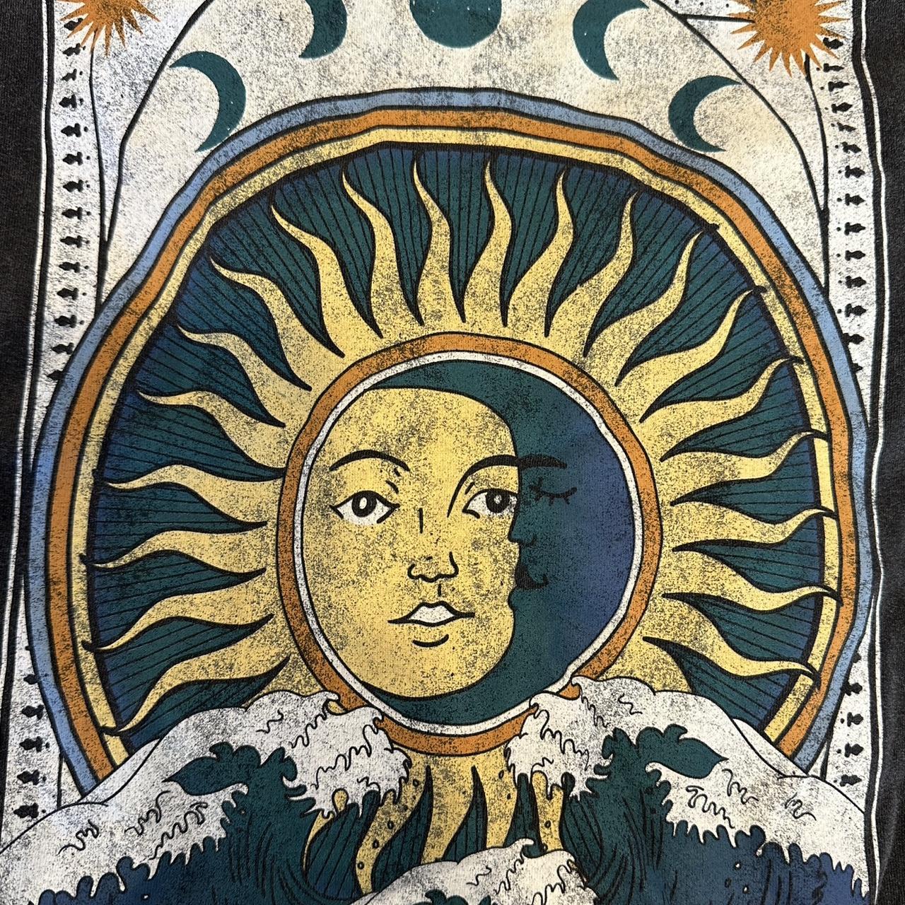 Ghanda sun and moon phases shirt Never worn,... - Depop