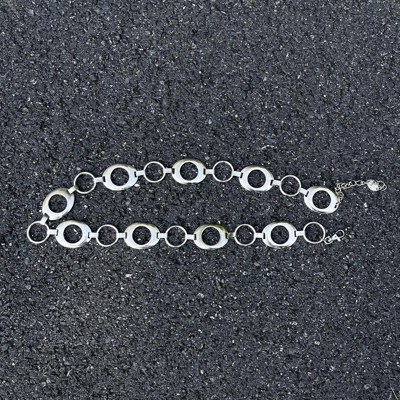 Vintage VTG Y2K Nine West Circular Hoop Chain Belt... - Depop