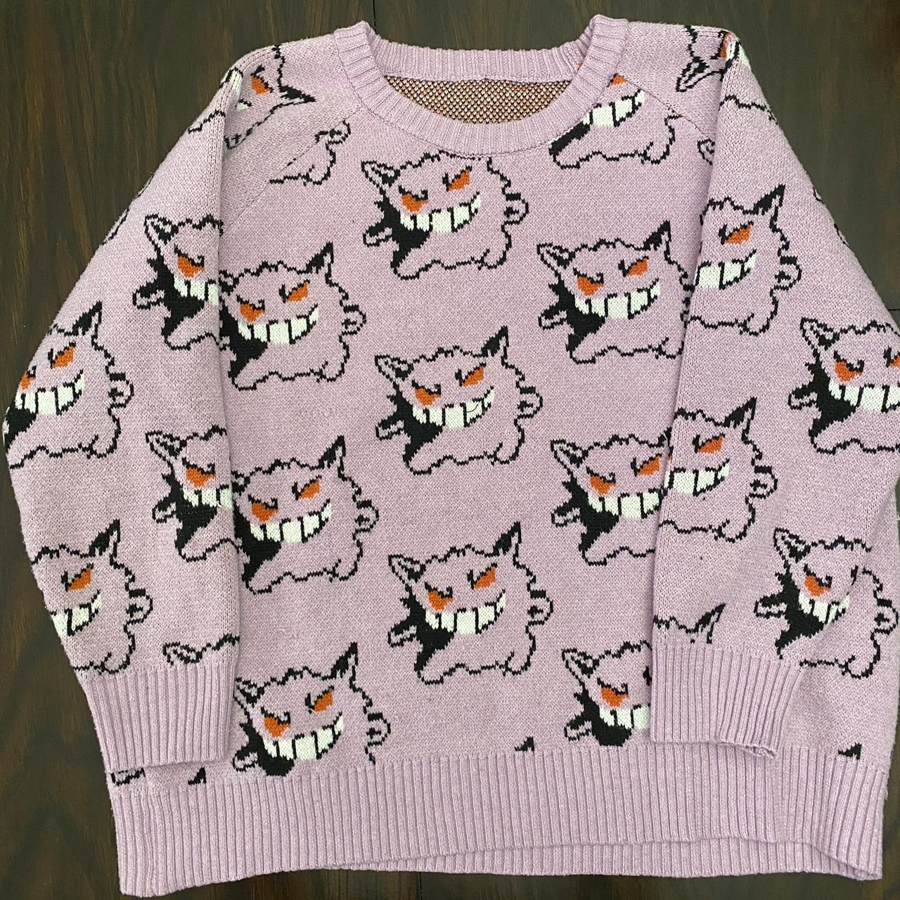 Small Purple Pokémon Gangar sweater #Pokemon - Depop