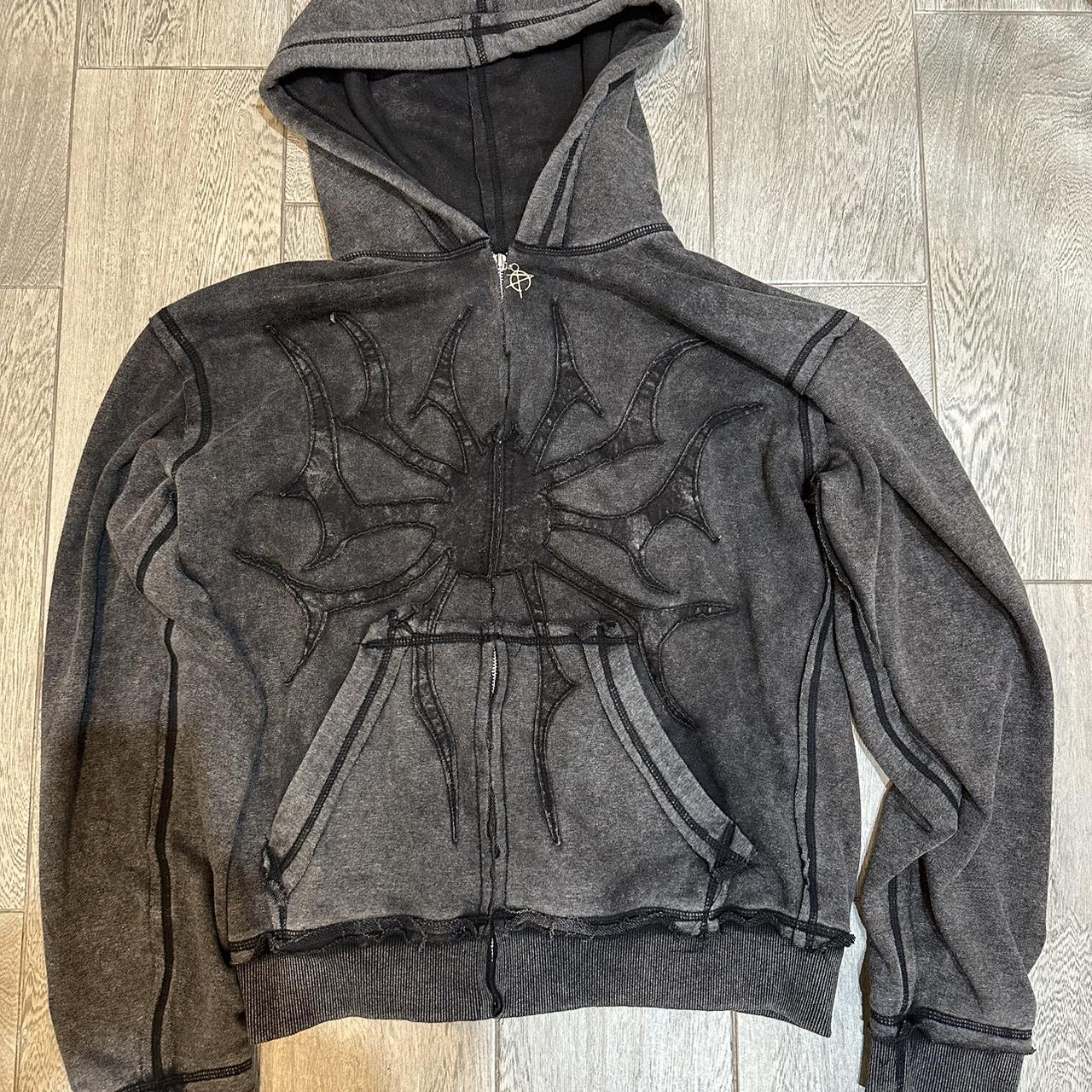 Medium Black Pholoh “Phantom Troupe” Zip Up hoodie - Depop