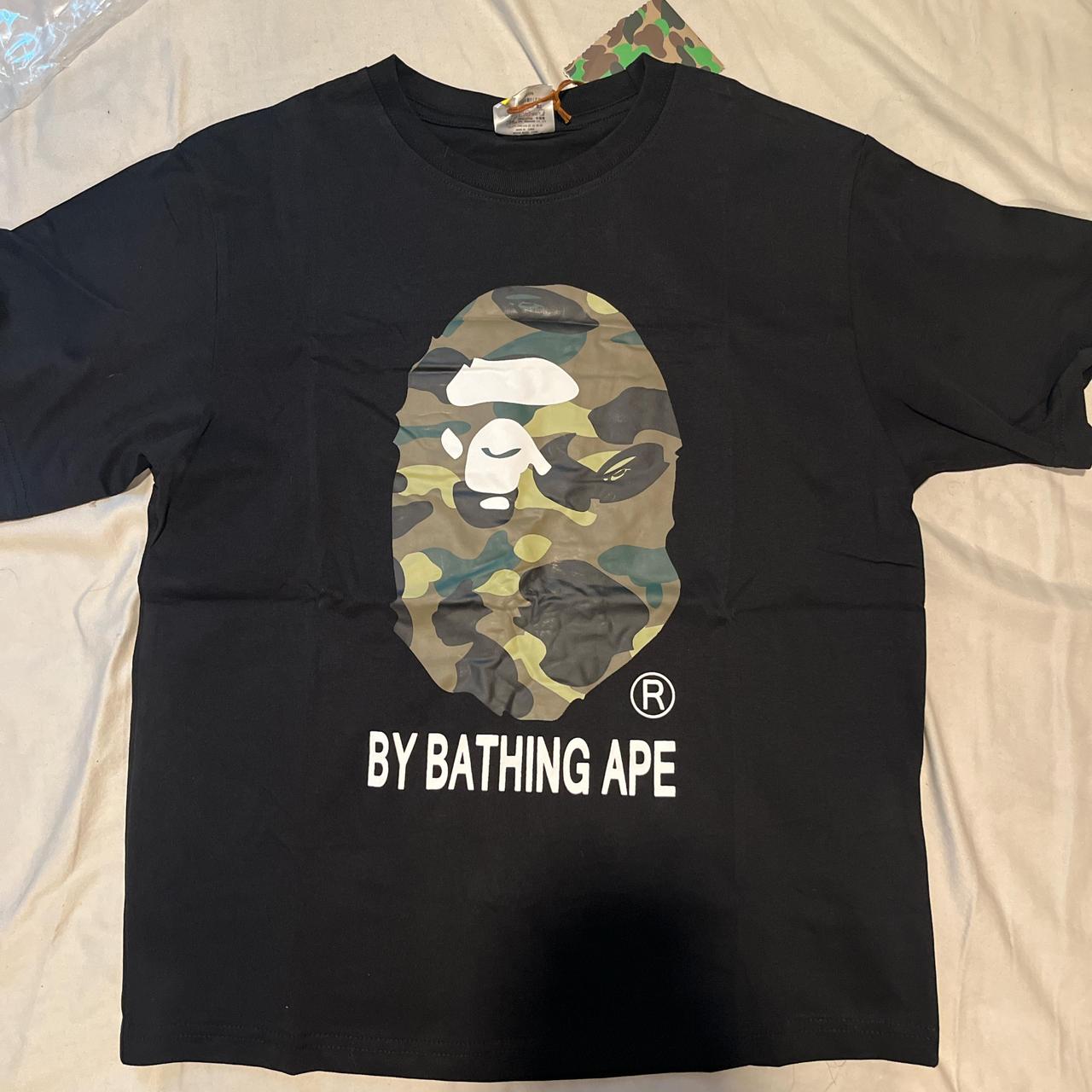 A Bathing Ape Color Camo College Tee - Black/Camo... - Depop