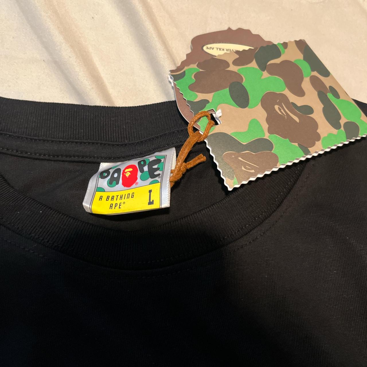 A Bathing Ape Color Camo College Tee - Black/Camo... - Depop