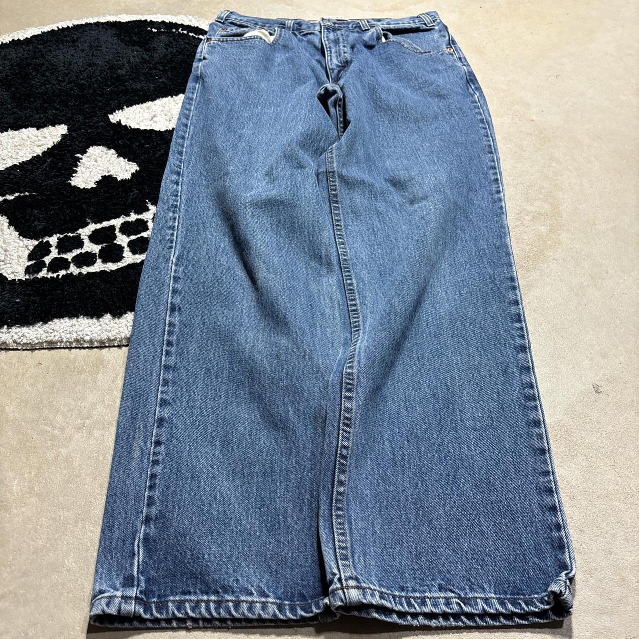 y2k grunge baggy jeans size - 33/32 leg opening -... - Depop