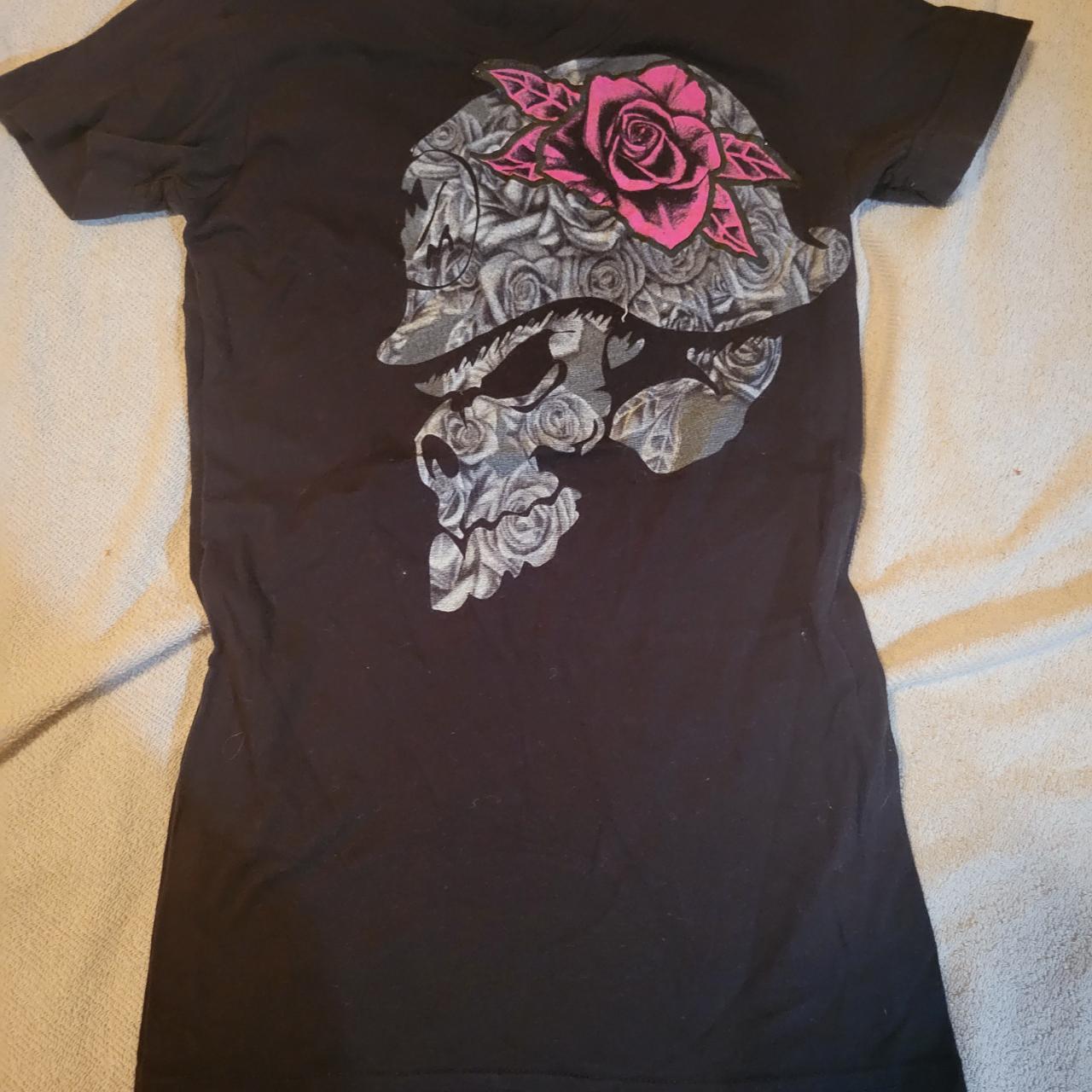 Metal Mulisha Shirt - Black w/ Design (Pink... - Depop