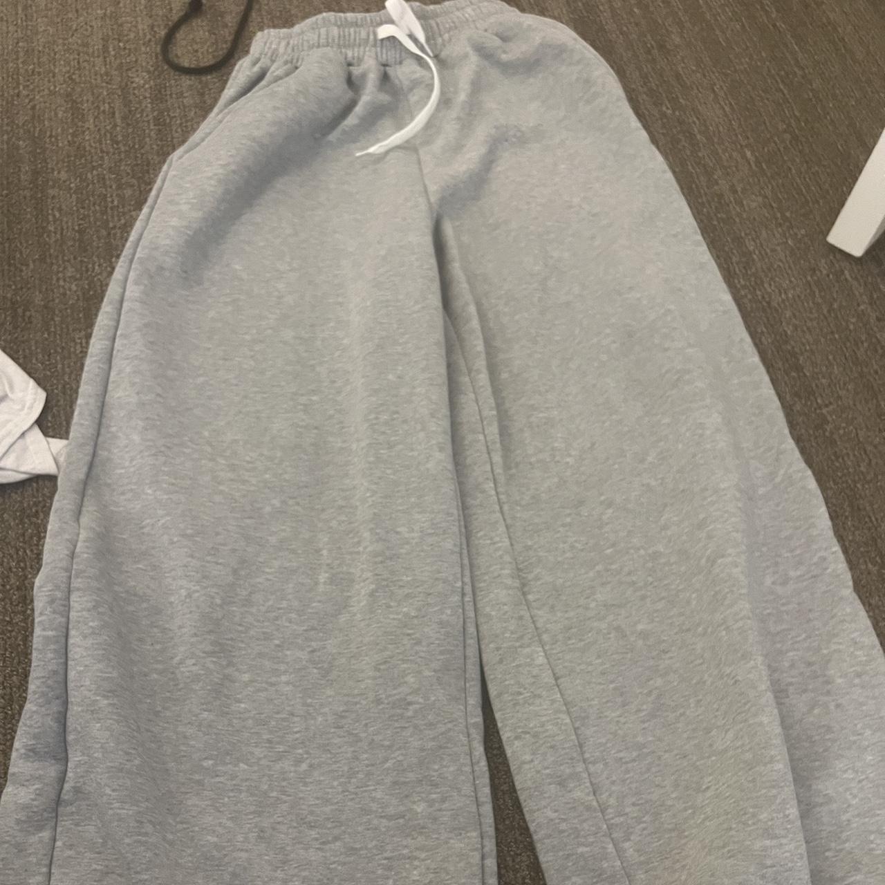 big baggy grey sweats also customizable at the... - Depop