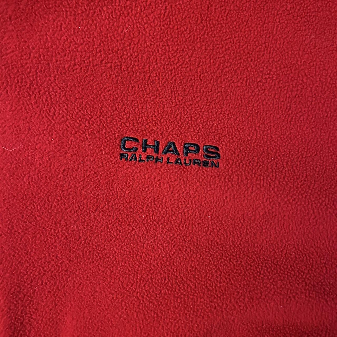 Red Chaps Ralph Lauren zip-up jacket Fits: Large;... - Depop