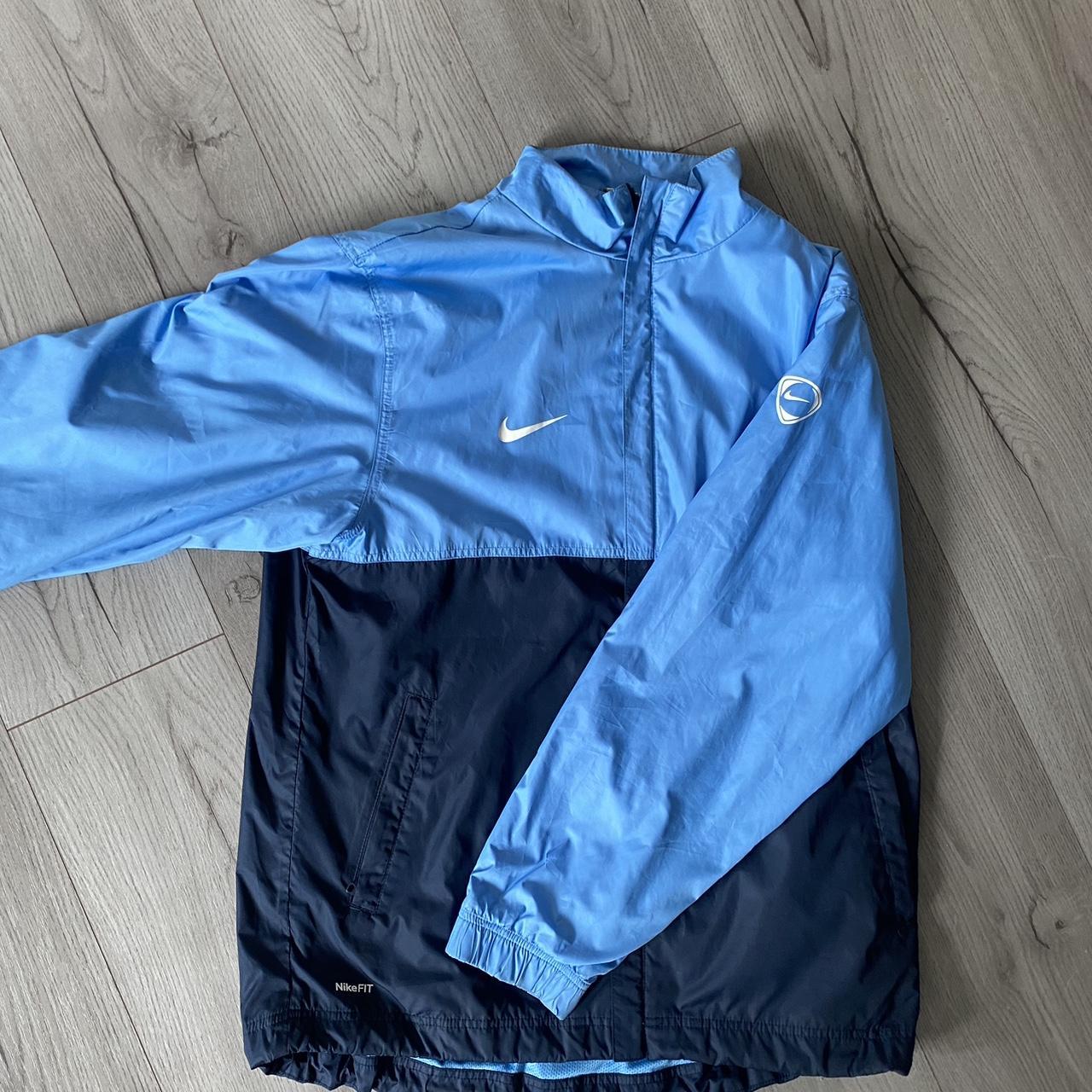 Blue vintage nike track jacket No damage at all - Depop