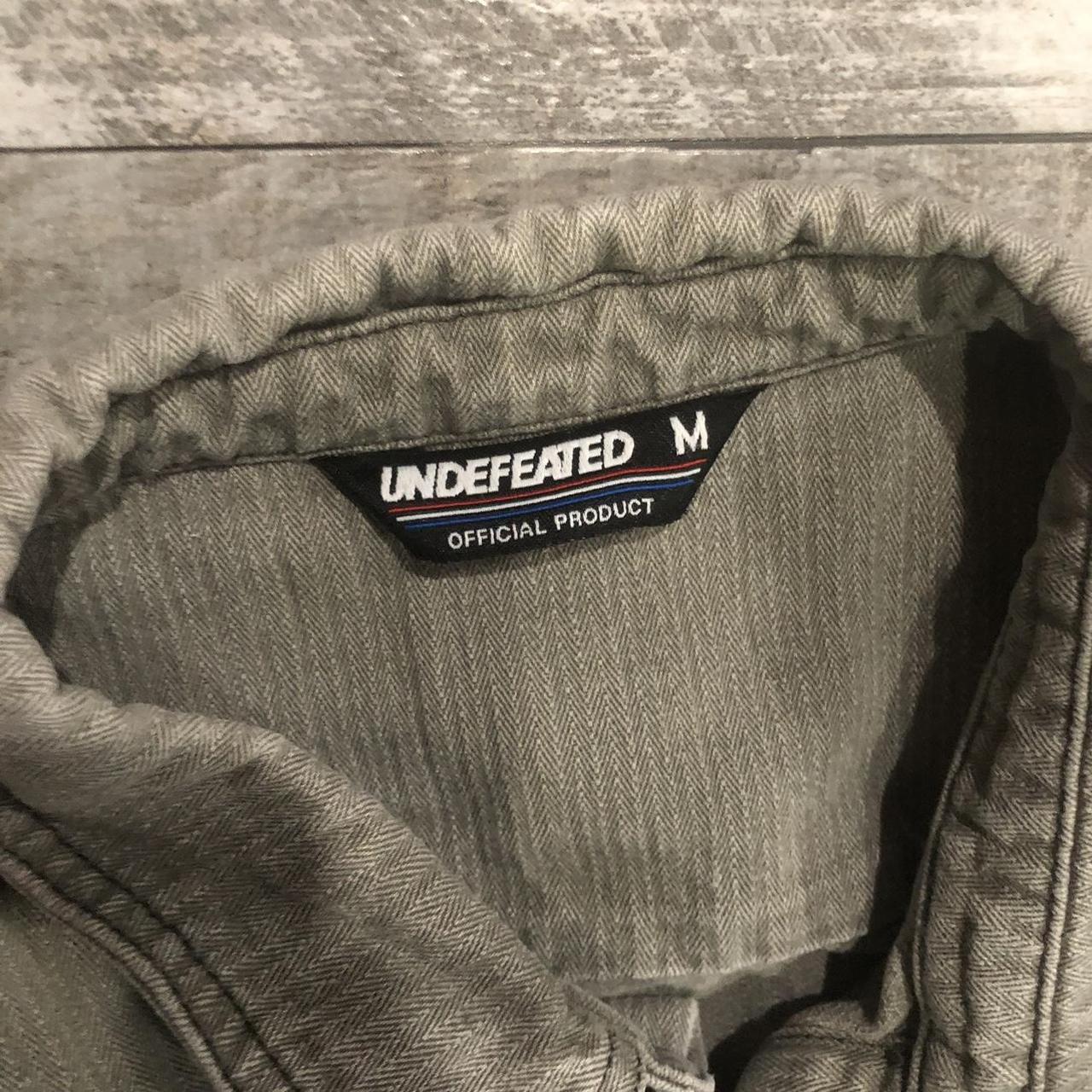 Vintage Distressed Undefeated Button Up Flannel Size... - Depop