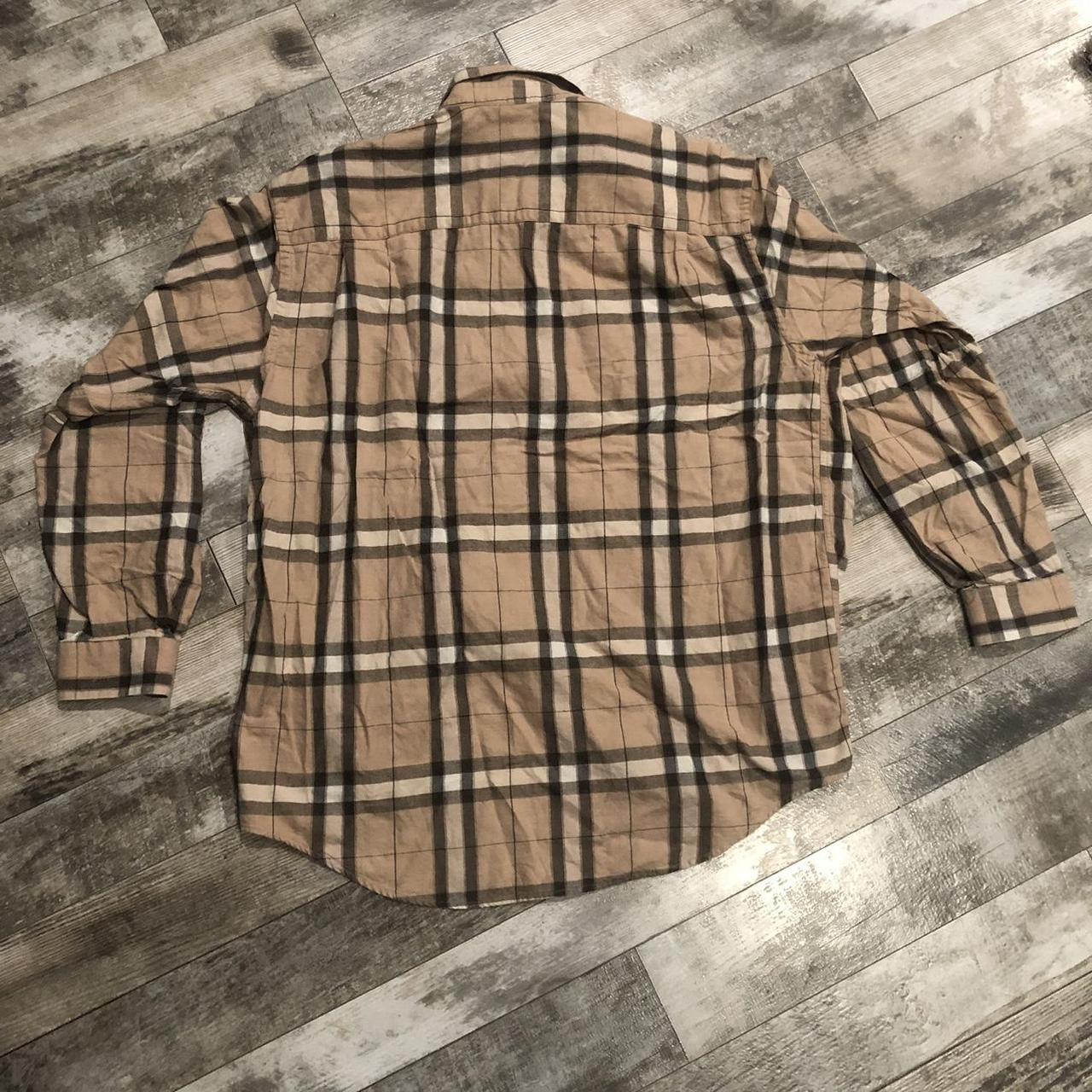 Vintage Cream Lined Flannel Button up Size... - Depop