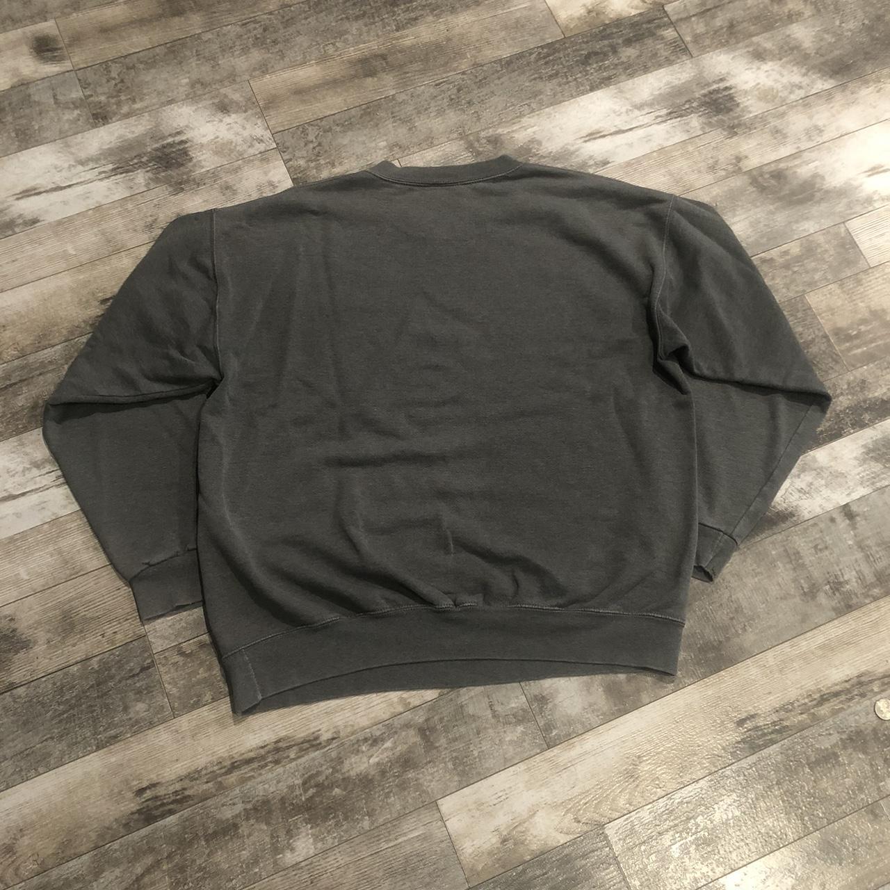 Vintage Sunfaded Grey Crewneck Sweater Size... - Depop