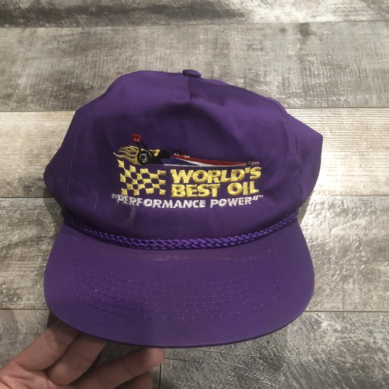 Vintage Purple Worlds Best Oil Racing Nascar... - Depop