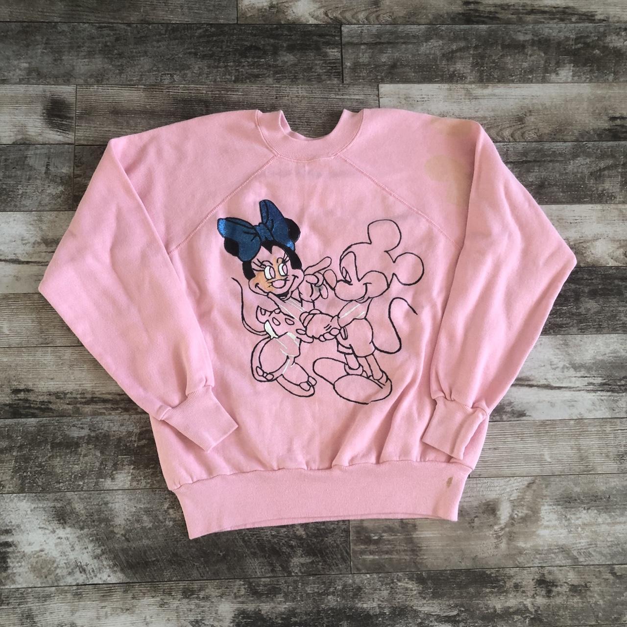 Vintage Y2K Pink Disney Mickey Minnie Mouse Graphic... - Depop