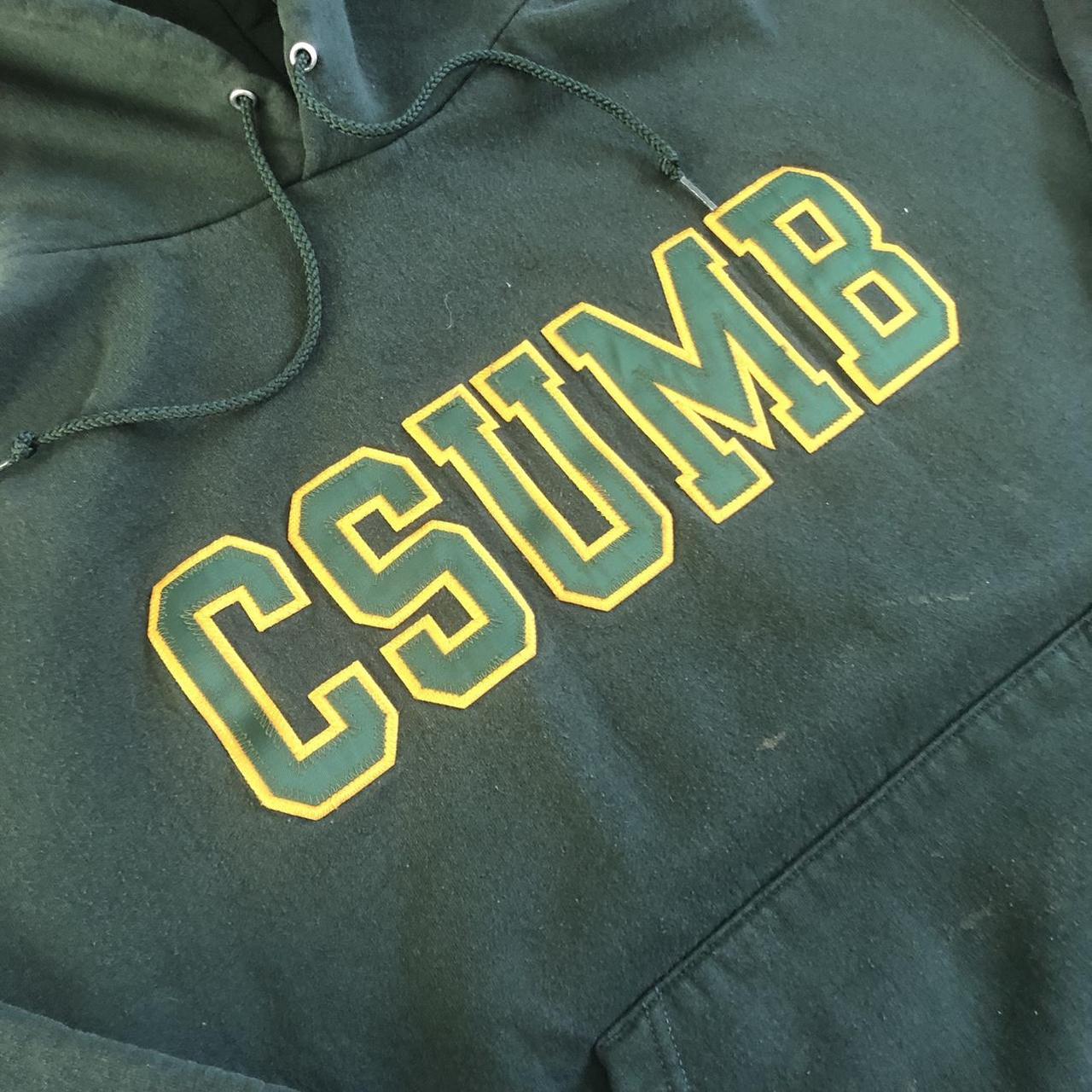 Vintage Green CSUMB College University Spellout... - Depop