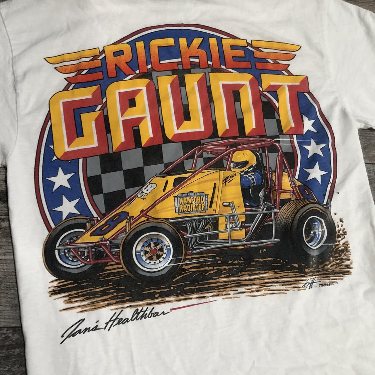 Vintage Y2K Rickie Gaunt Racing Graphic Tee... - Depop