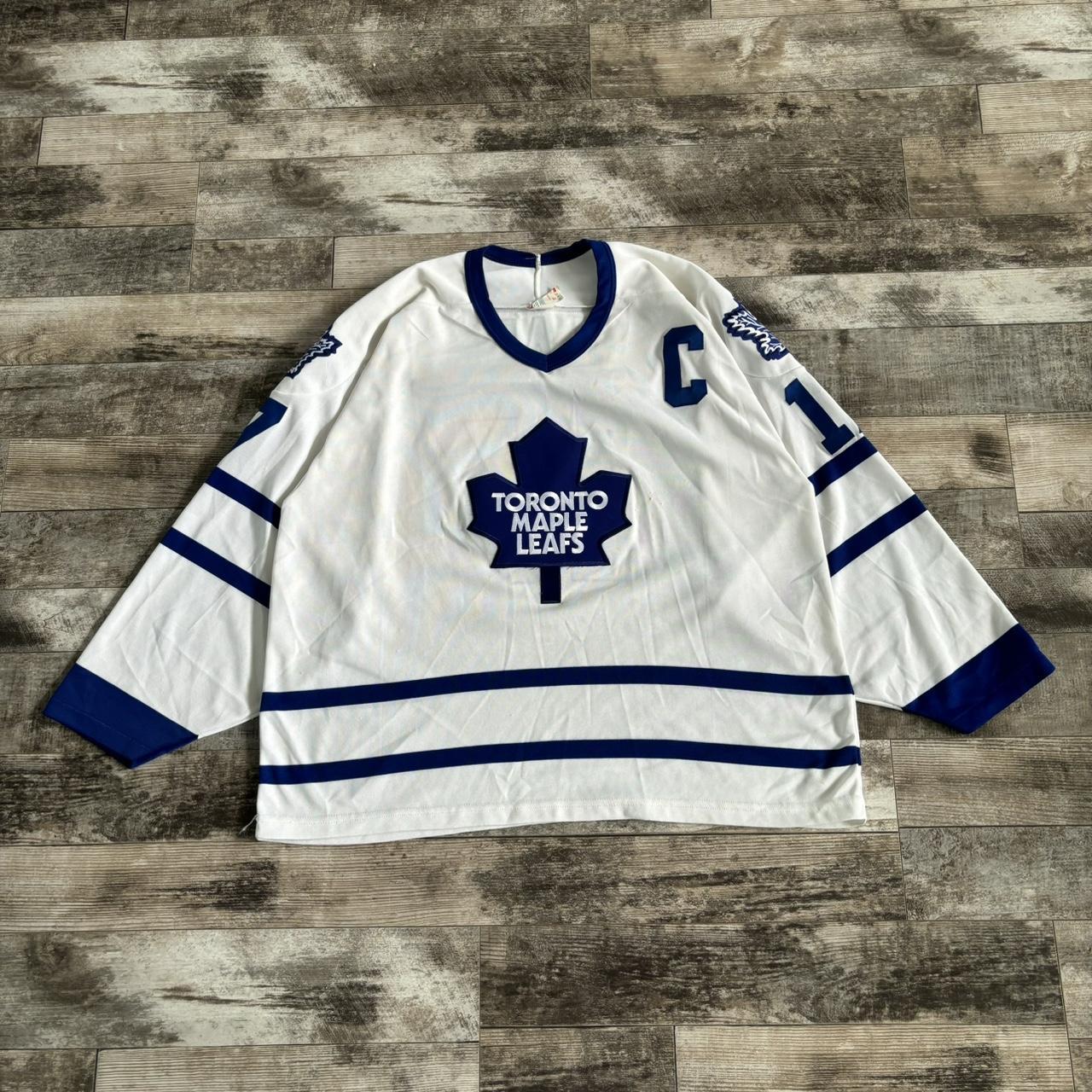 Vintage Y2K CCM Wendel Clark Toronto Maple Leafs NHL... - Depop