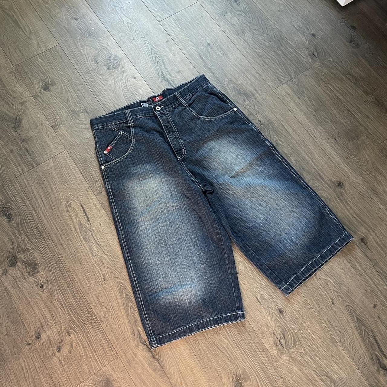 Y2K Southpole Red Tabs Jorts Size: 38”IN OUTSEAM:... | Depop