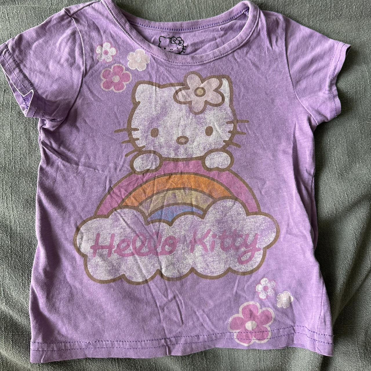 2011 Sanrio Hello Kitty baby tee small staining on... - Depop