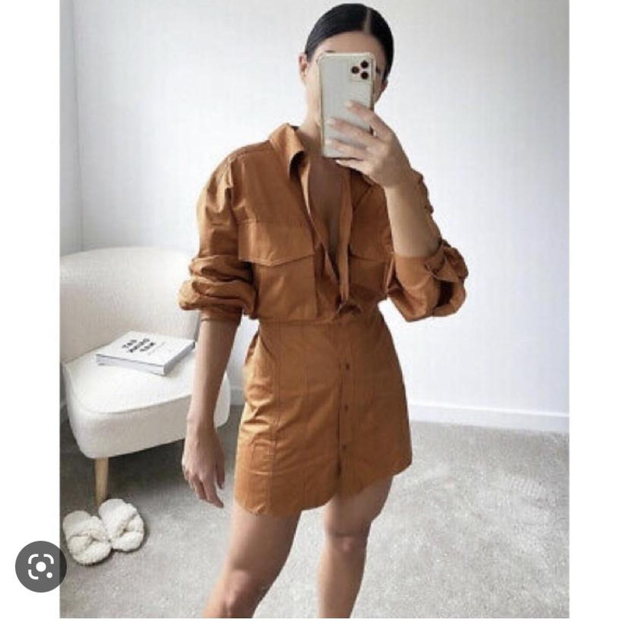 Zara shirt dress Colour: Rust Size: S BNWT - Depop
