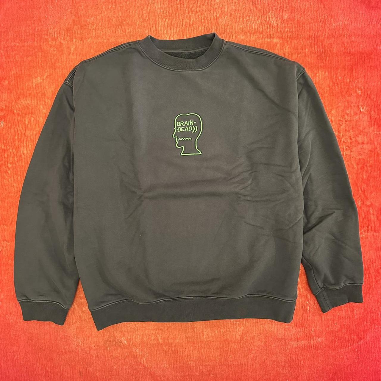 Brain dead logo head crewneck sweatshirt No flaws - Depop