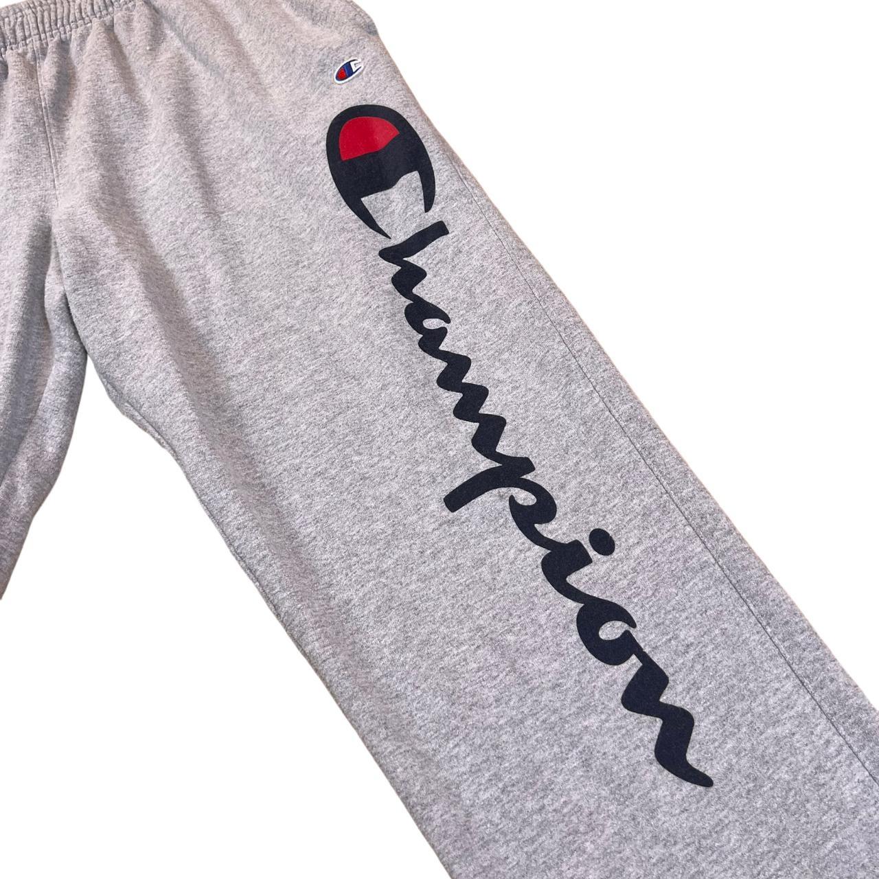 Mens Champion sweatpants grey cotton 2010s waist 32... - Depop