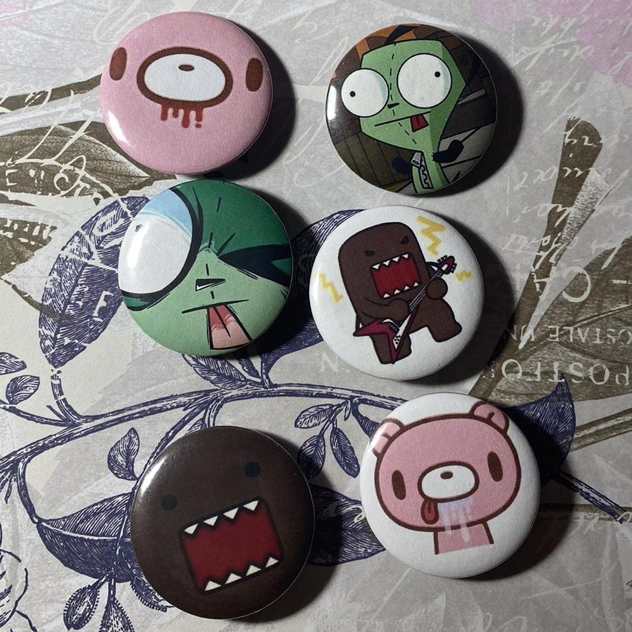 2000’s emo pins -Size: 32mm, 1.25 inch -Made with... - Depop