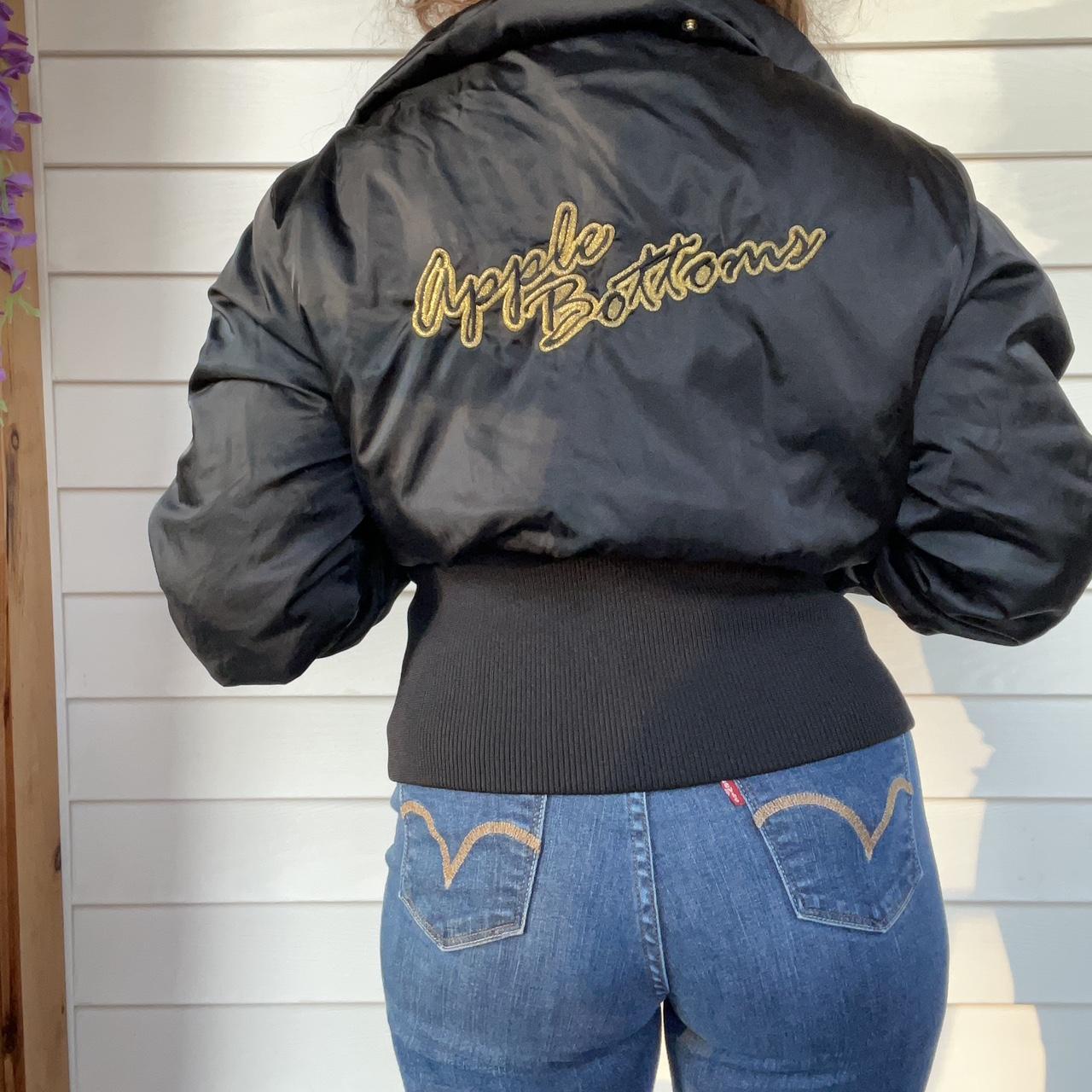 Y2K apple bottoms jacket. Cinches at the waist and... - Depop