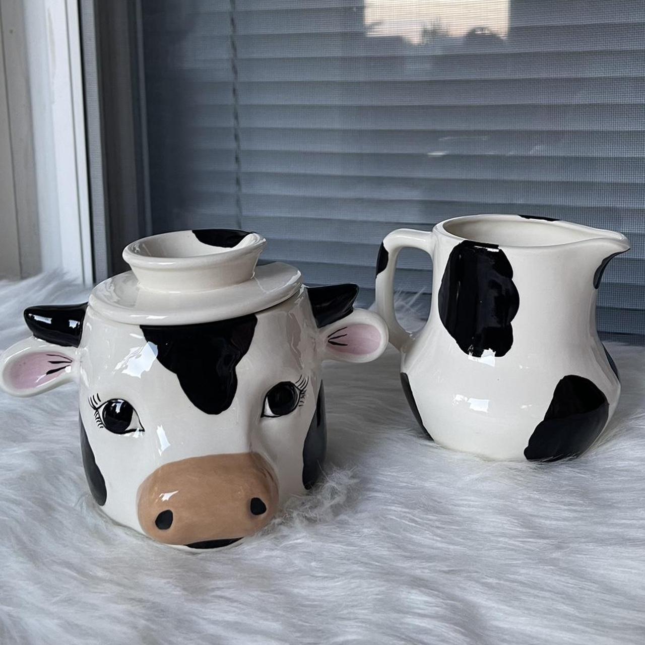 Cutest ceramic cow kitchen set. Comes with cow head... - Depop