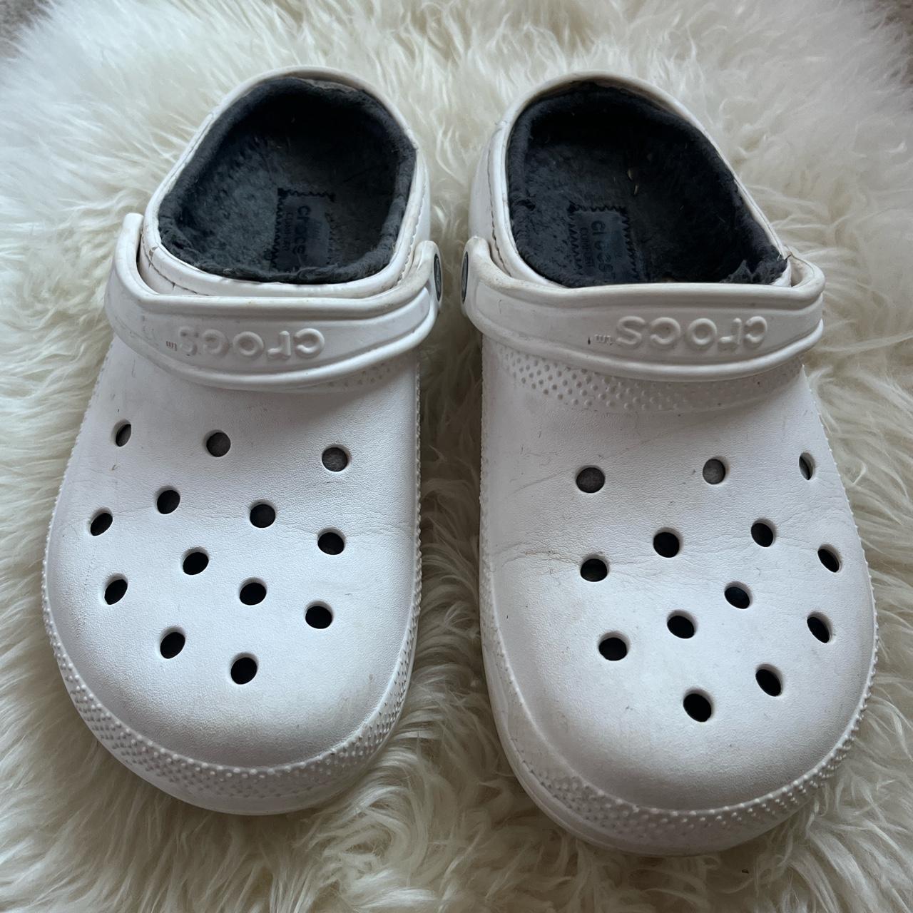 Crocs Women's White Clogs | Depop