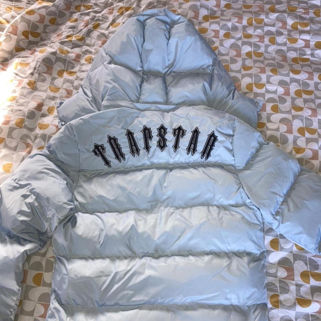 Trapstar Men's Blue and Black Coat | Depop