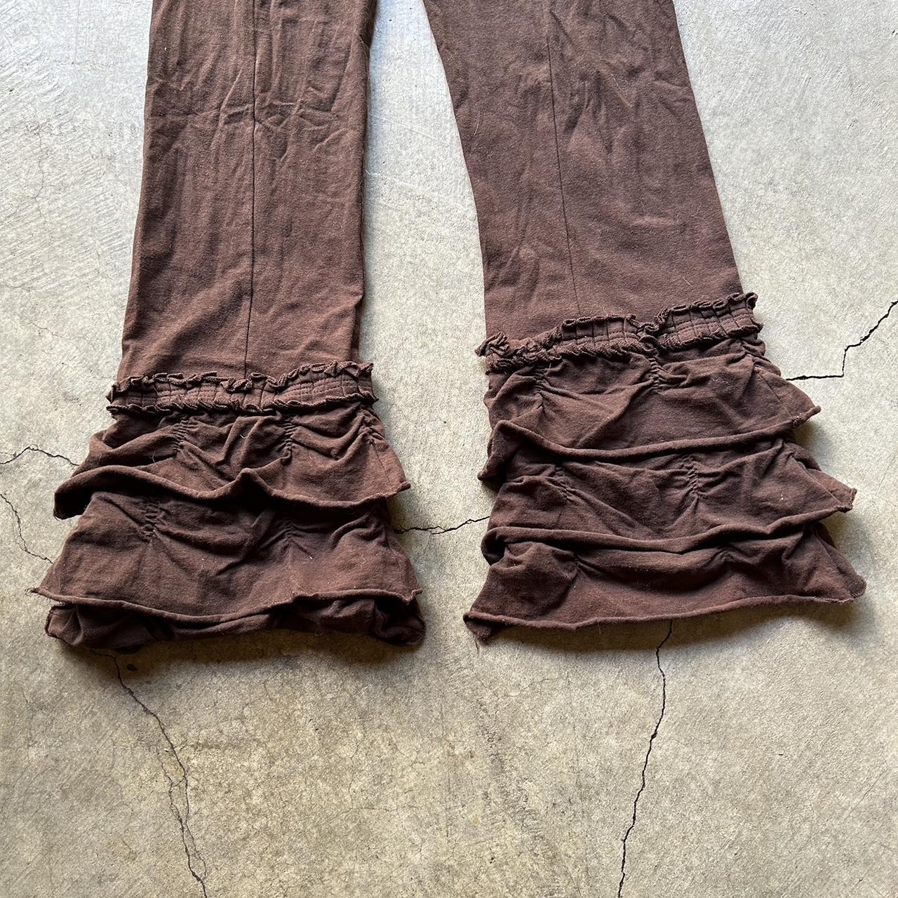 Flared Ruffle Pants -Comfortable fit made with... - Depop