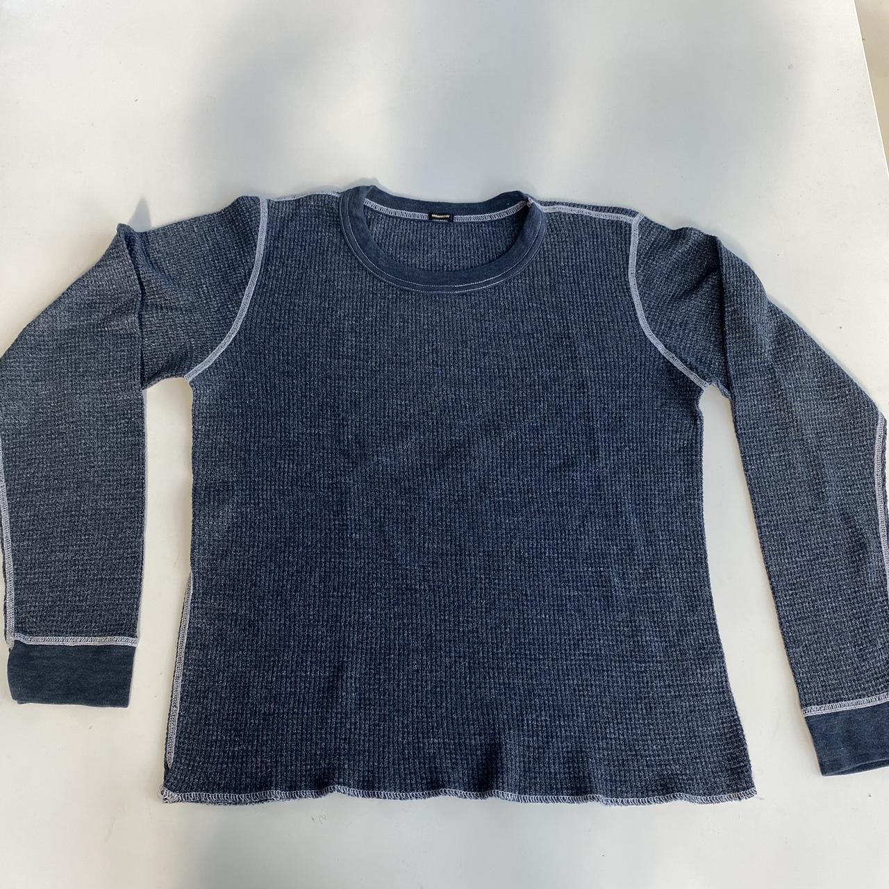 Monrow Navy Waffle Thermal Long Sleeve Brand:... - Depop