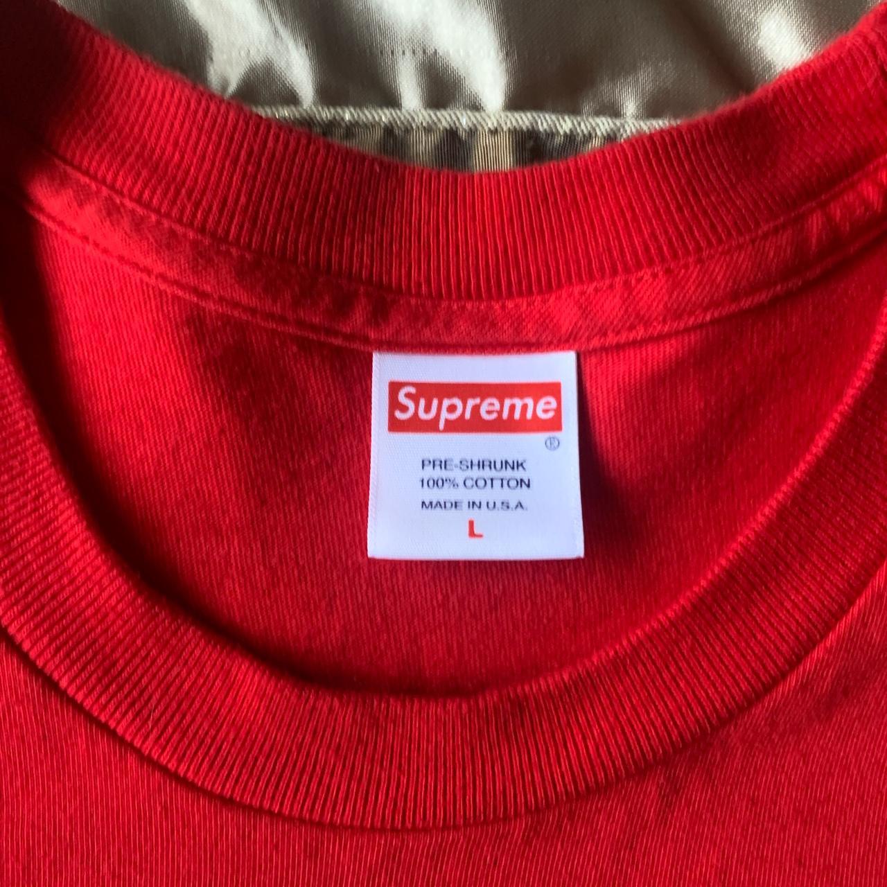 Supreme Men's Red and Yellow T-shirt | Depop
