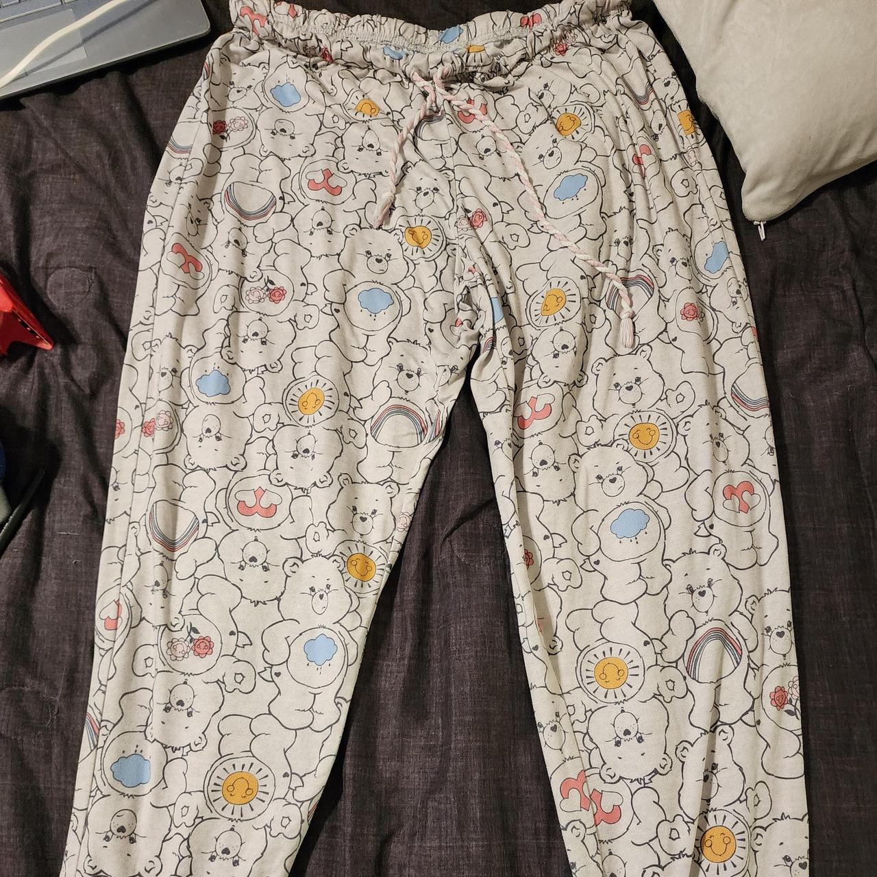 Women's White Care Bears Pajama Pants. Size Large,... - Depop