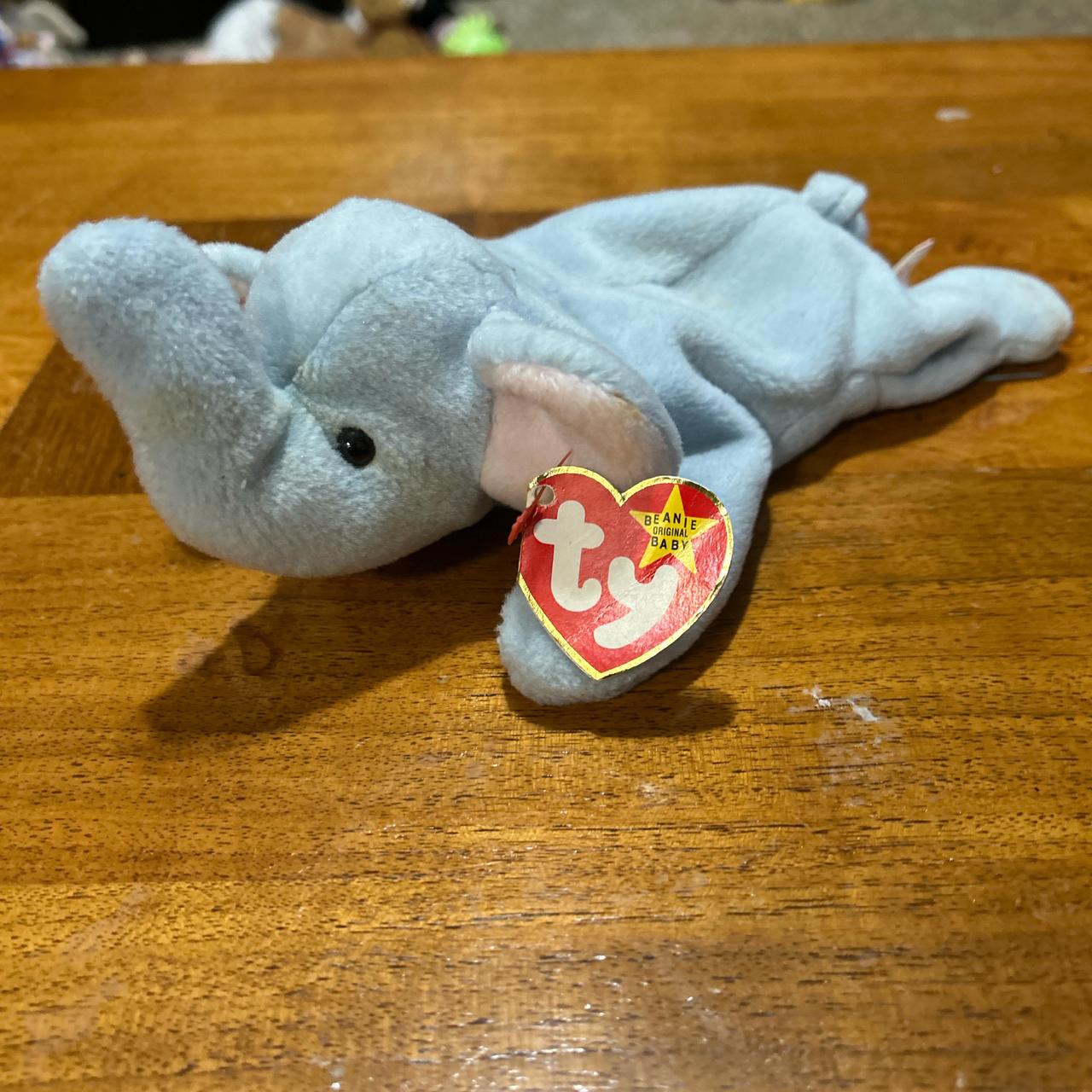 Rare Vintage 1995 Peanut the Elephant Ty Beanie... - Depop