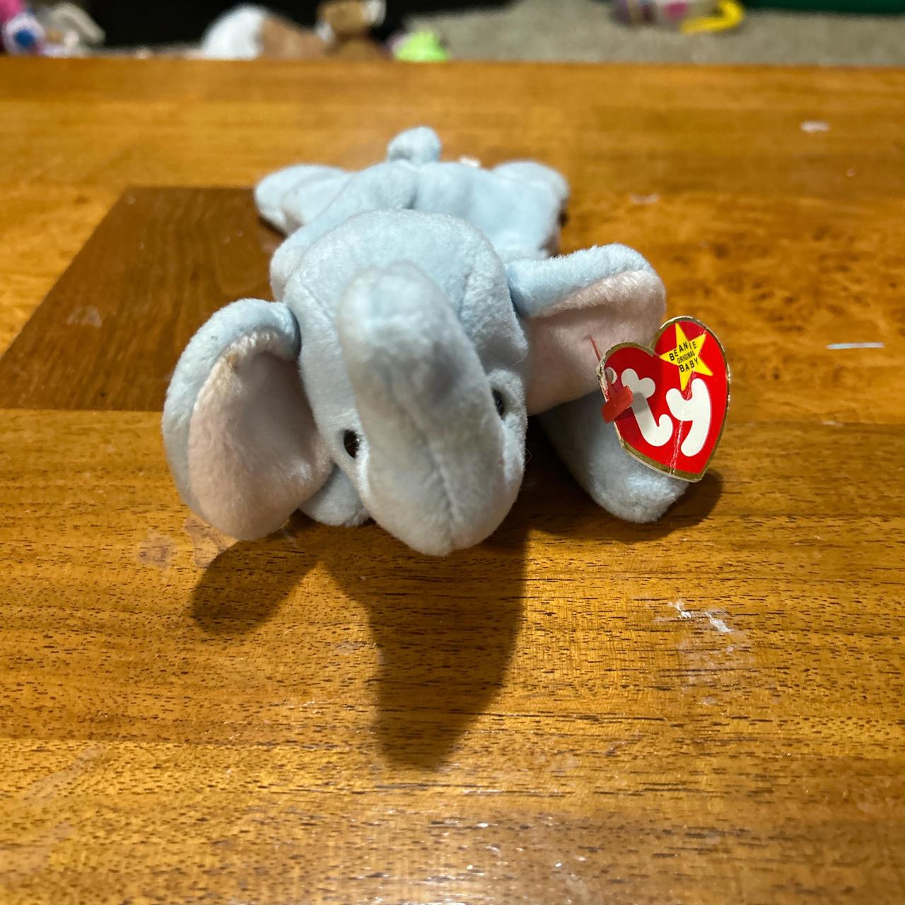 Rare Vintage 1995 Peanut the Elephant Ty Beanie... - Depop