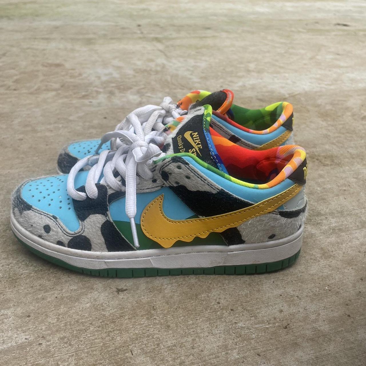 nike ben & jerry dunks size 6.5 youth/ 8... - Depop