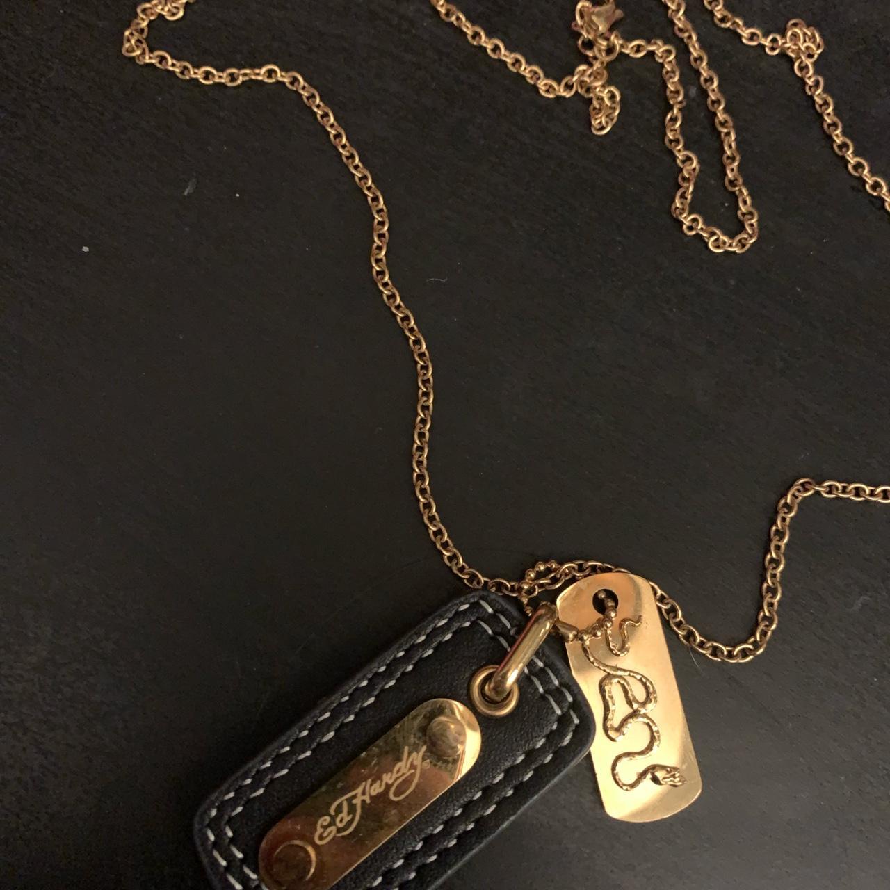 Ed hardy gold dog chain necklace #edhardy #gold... - Depop