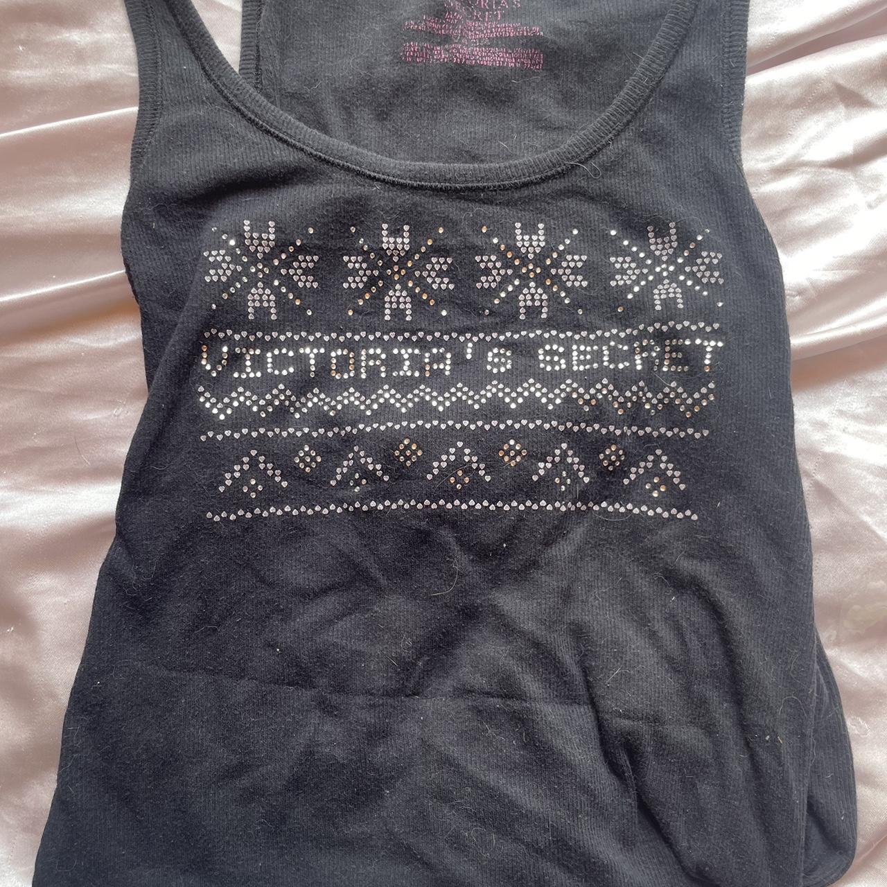 ️Victoria’s Secret bedazzled winter snowflake tank top - Depop