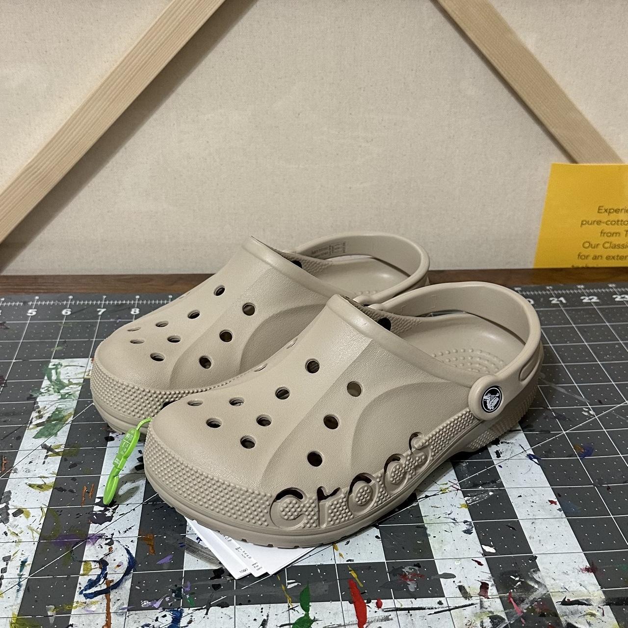 beige crocs these were an xmas gift and never used - Depop