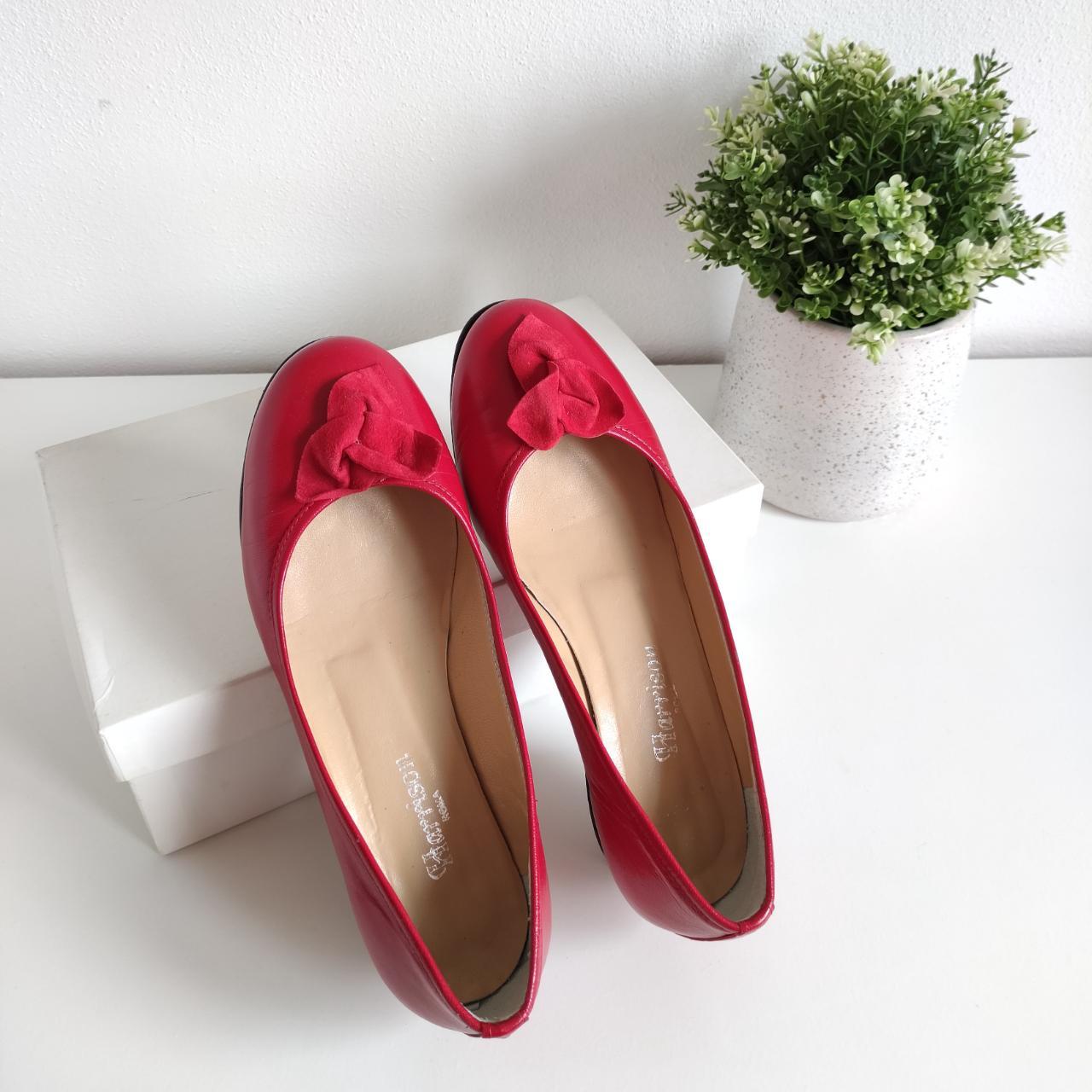 Ballerine Rosse Made In Italy In Vera Pelle Numero Depop