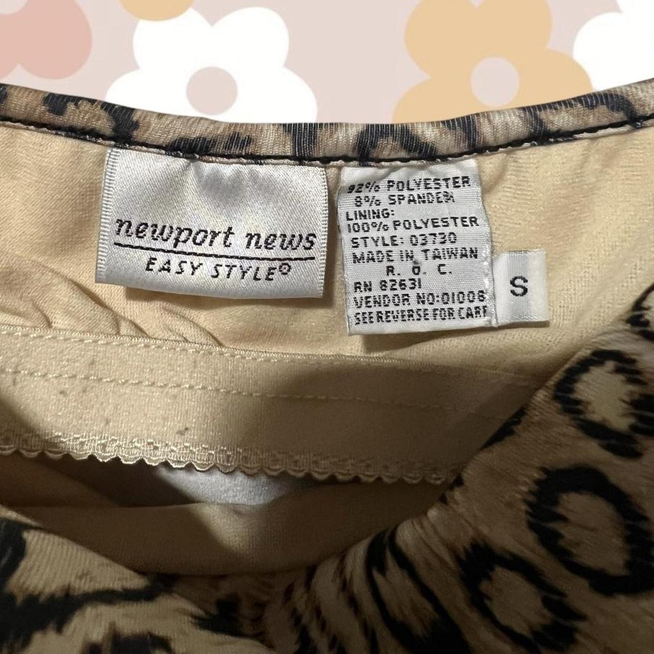 Vintage Newport News Leopard Midi Dress Y2K 90s... - Depop